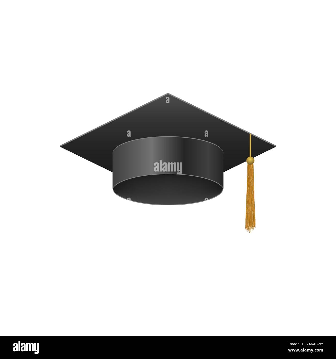 Realistic graduation hat and diploma high school hi-res stock ...