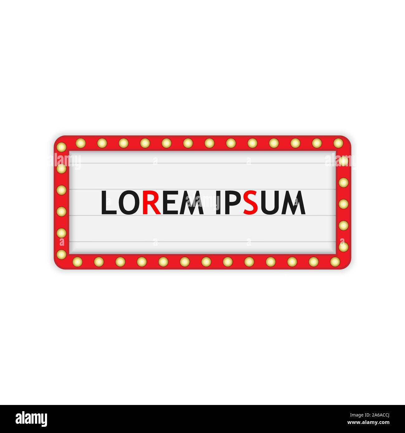 Vintage illuminated marquee sign Cut Out Stock Images & Pictures - Alamy