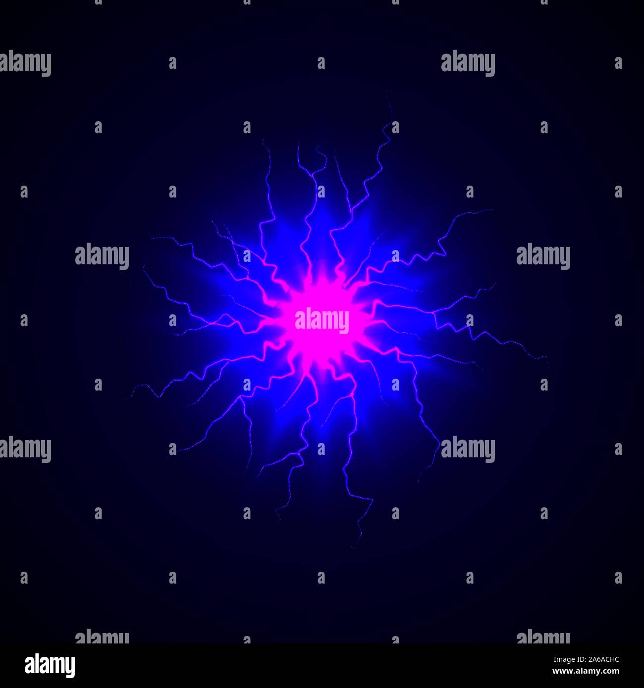 Electrical discharge impact effect Stock Vector Images - Alamy