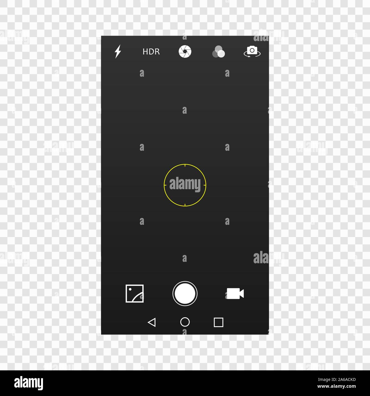 Camera screen of mobile cellphone interface Stock Vector Image & Art ...