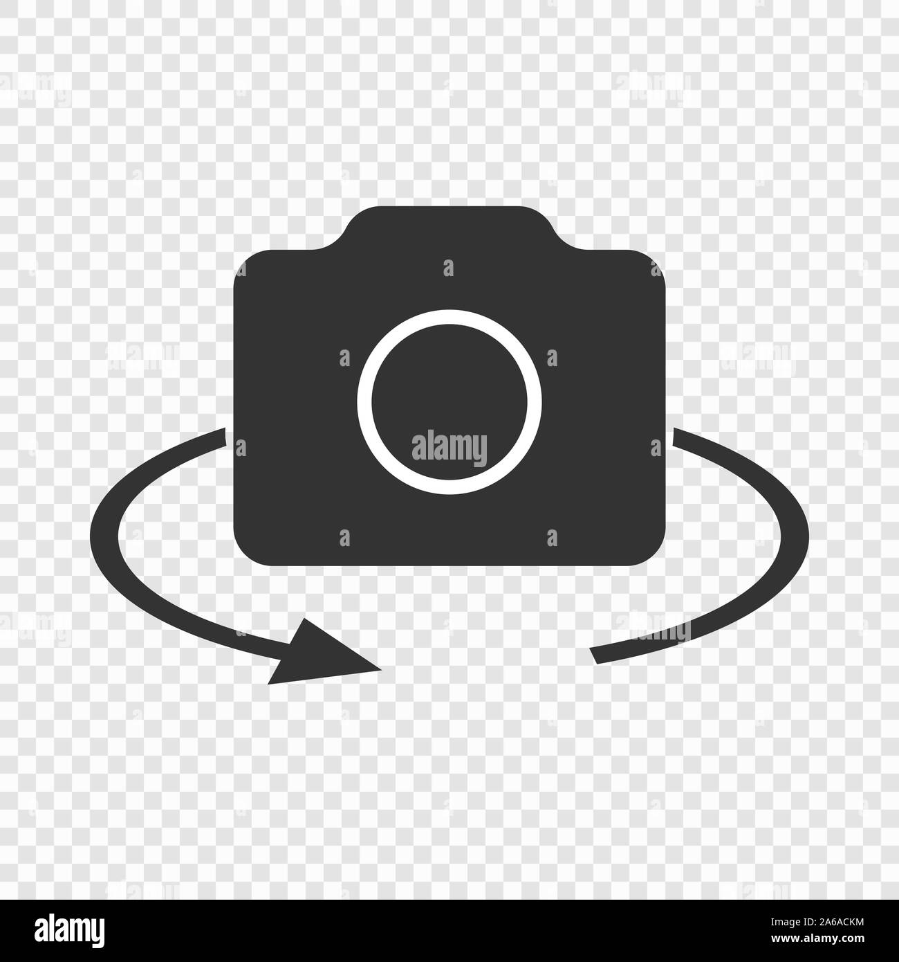 Rotate Camera Icon isolated on transparent background Stock Vector ...