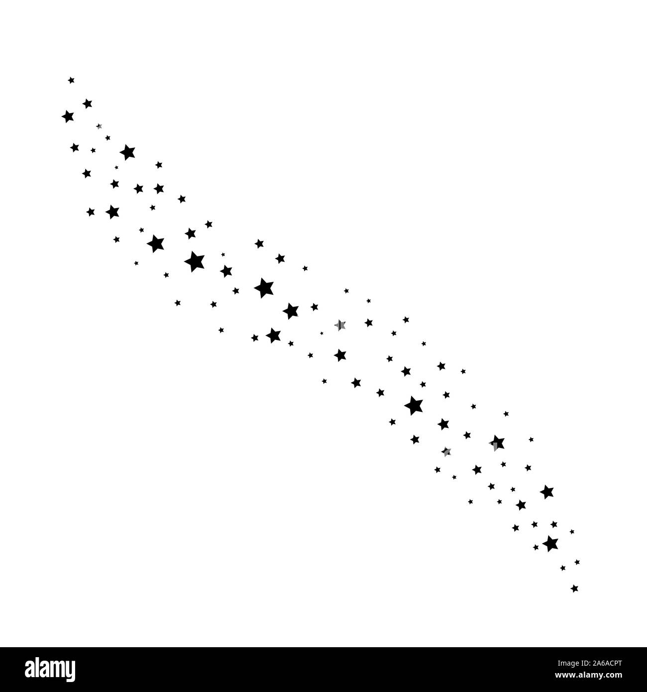 Falling star trail isolated on white background Stock Vector Image ...