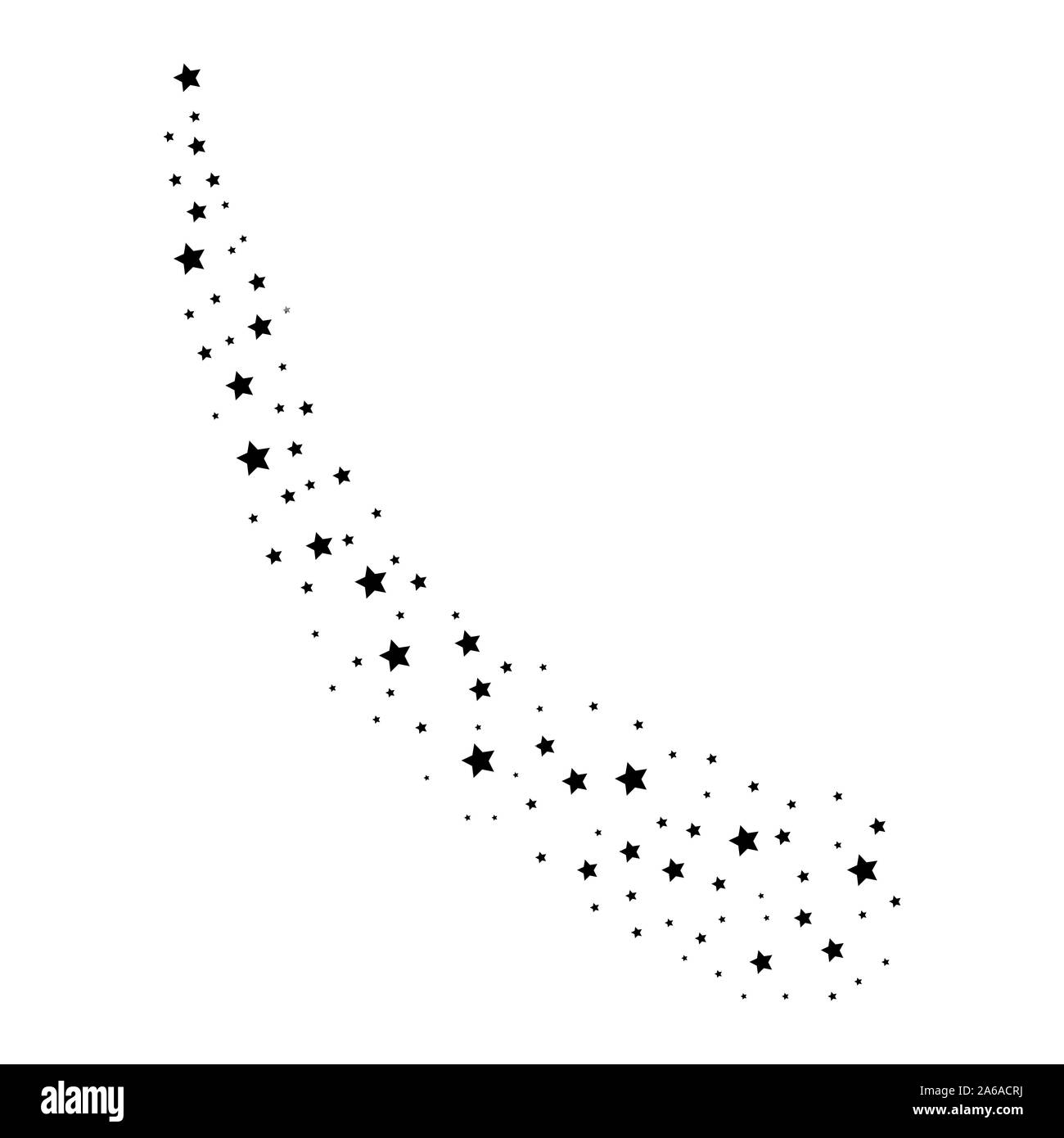 Falling star trail isolated on white background Stock Vector Image ...