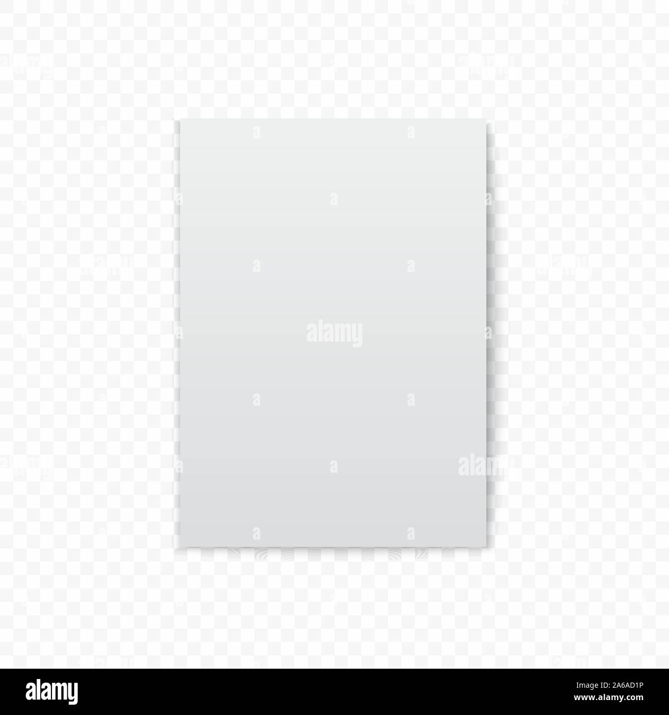white paper with shadow isolated on transparent background Stock Vector ...
