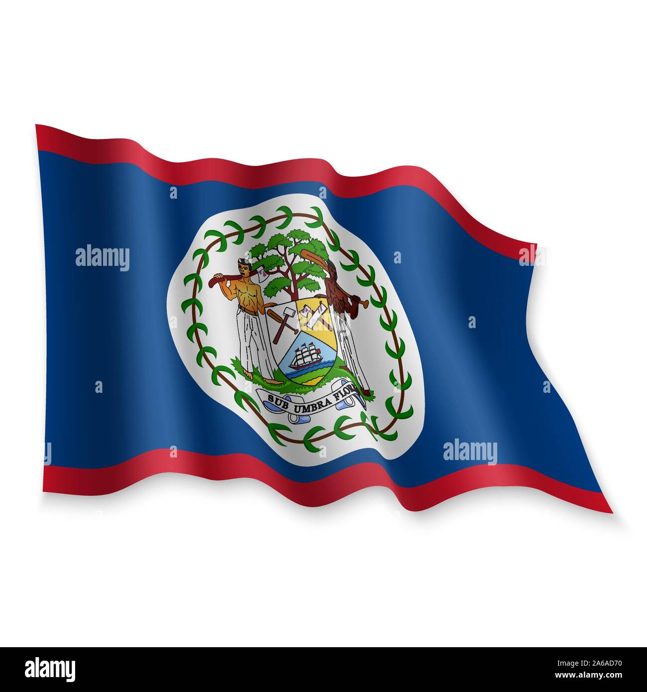 Belize flag on satin texture Stock Vector Images - Alamy