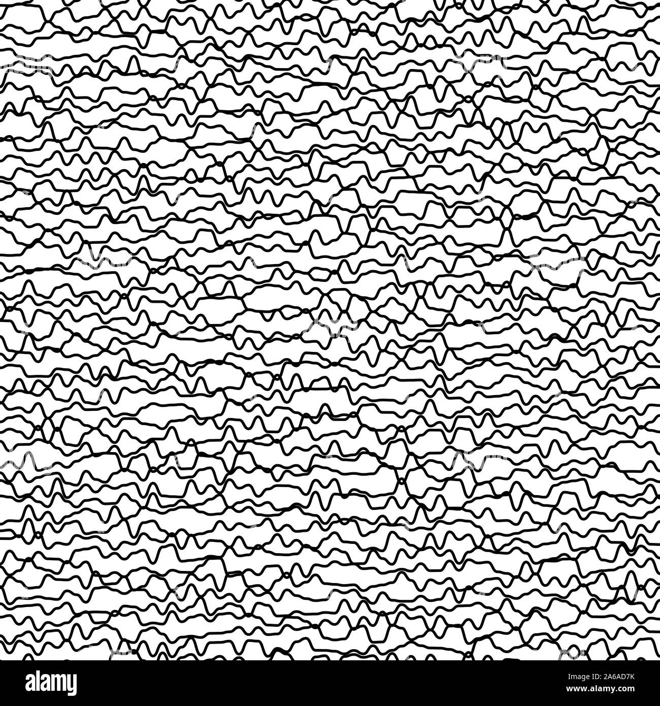 abstract pattern with hand drawn chaos lines or stripes. strokes. Wave ...