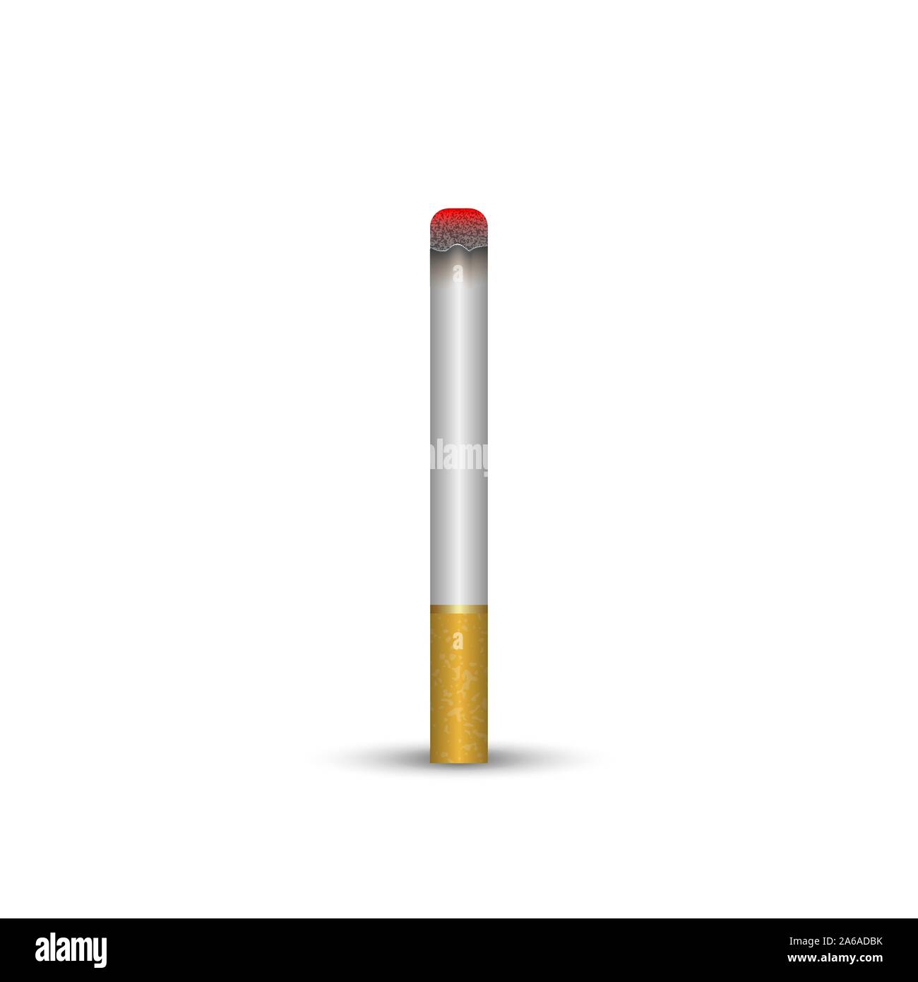 Realistic Cigarette with filter and Burn. Vector illustration Stock ...