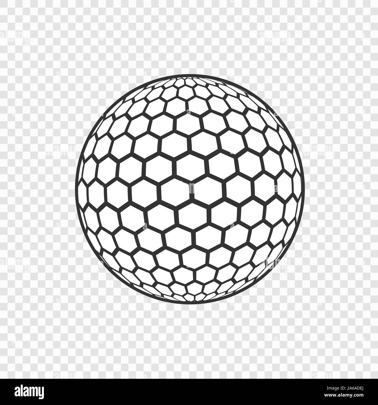 Golf ball icon icolated on transparent background, vector illustration ...