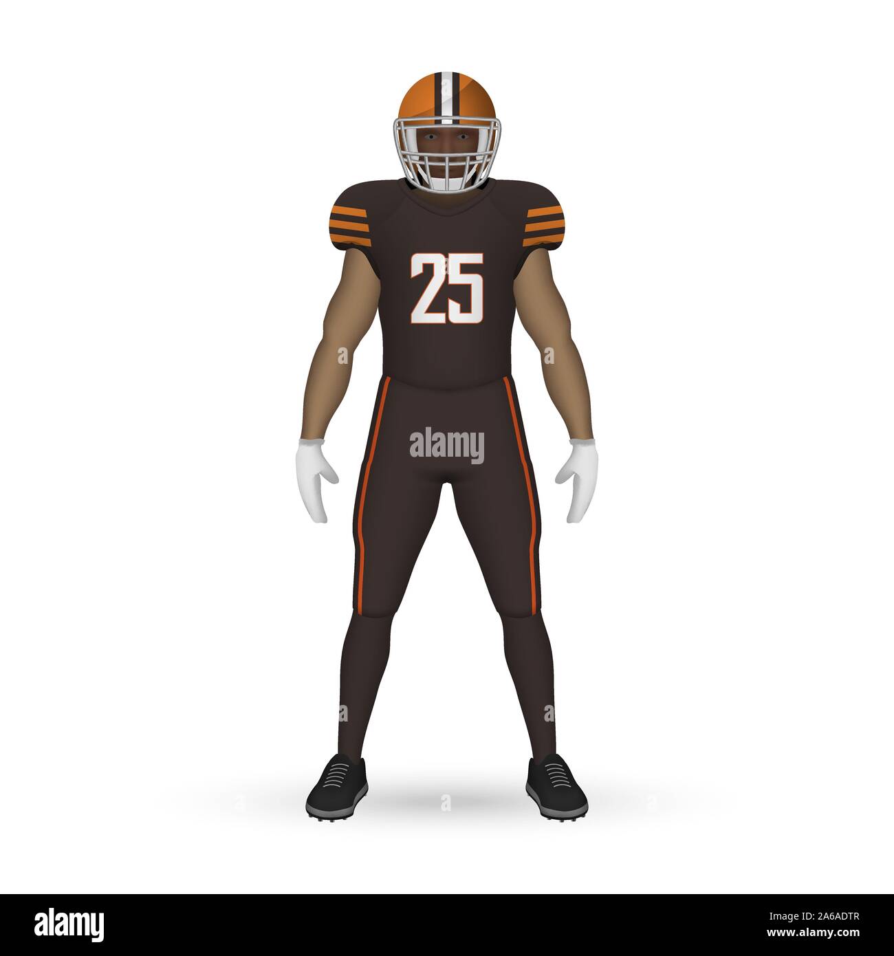 3D realistic American football player, Team Kit template design ...