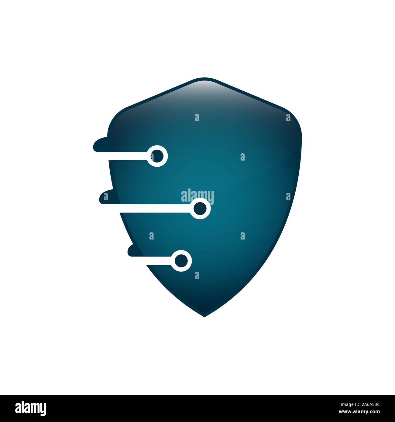 Shield technology logo vector image design. Shield guard technology ...