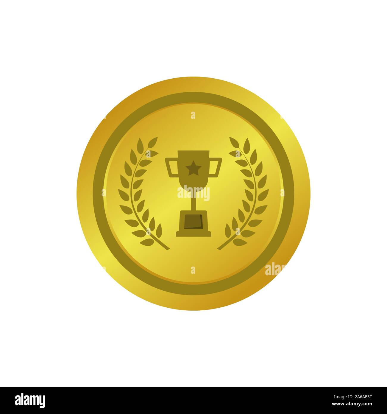 Golden award badge vector image. Golden award winner emblem vector ...