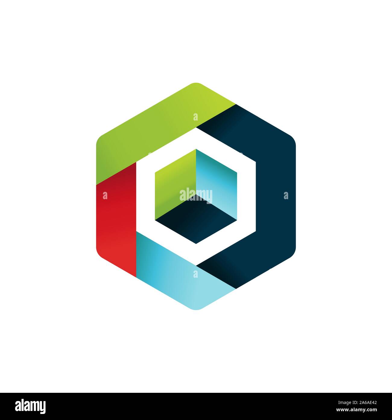 Hexagon Vector logo concept illustration. Hexagon geometric polygonal ...