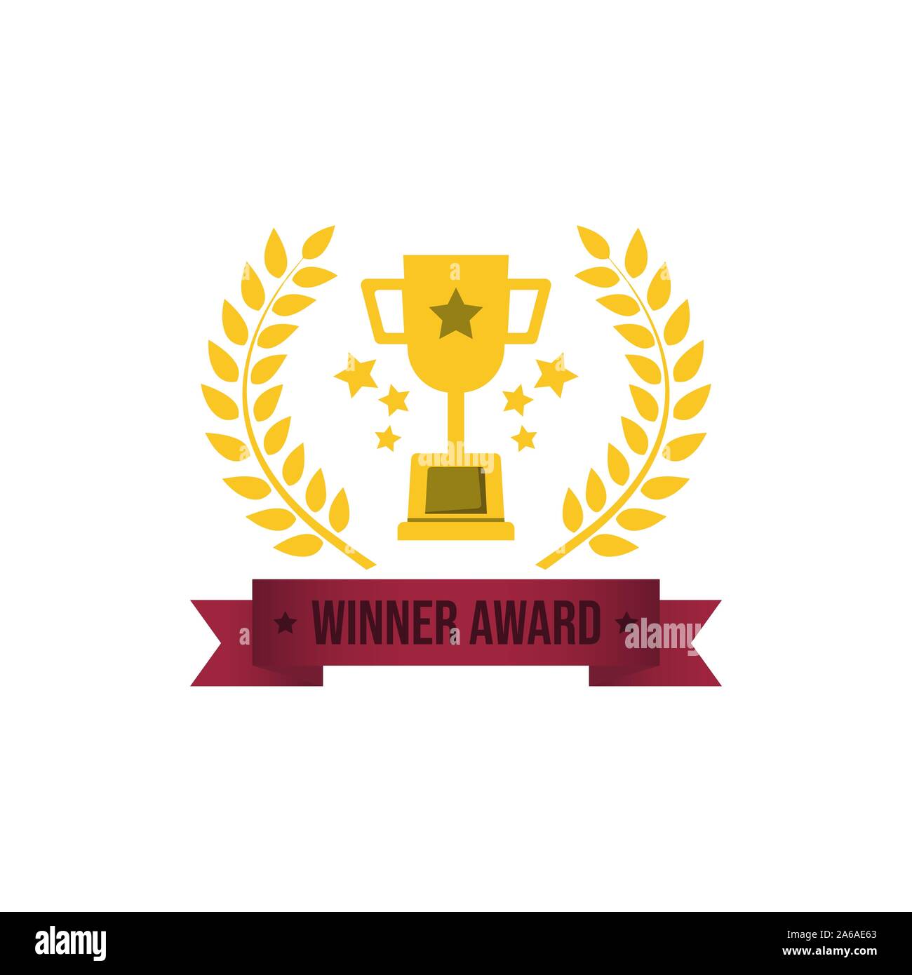 Golden award badge vector image. Golden award winner emblem vector ...