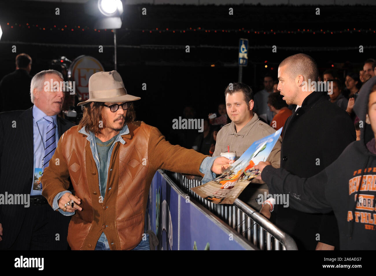 WESTWOOD, CA - FEBRUARY 14: Johnny Depp at the Los Angeles premiere of ...