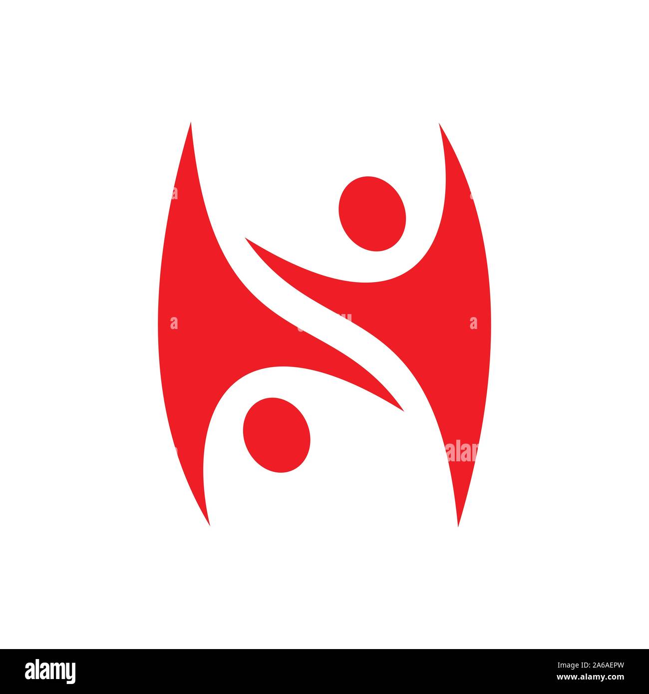Healthy Mutual Passion Abstract People Figure Vector Symbol Graphic ...