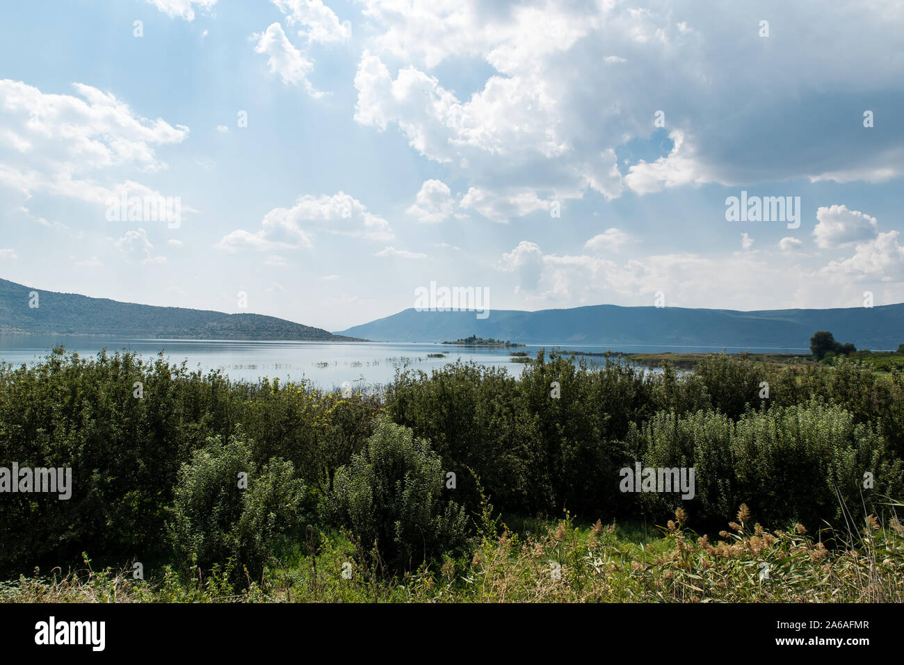 Lake Vegoritida as seen from Arnissa, in Florina Macedonia, Greece ...