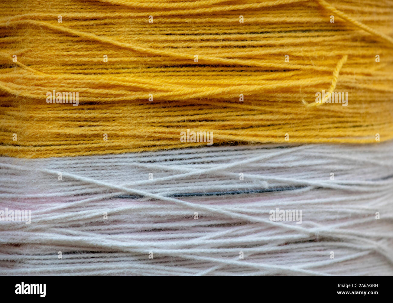 Street rope wrapped woolen ropes close-up. Street art Stock Photo - Alamy