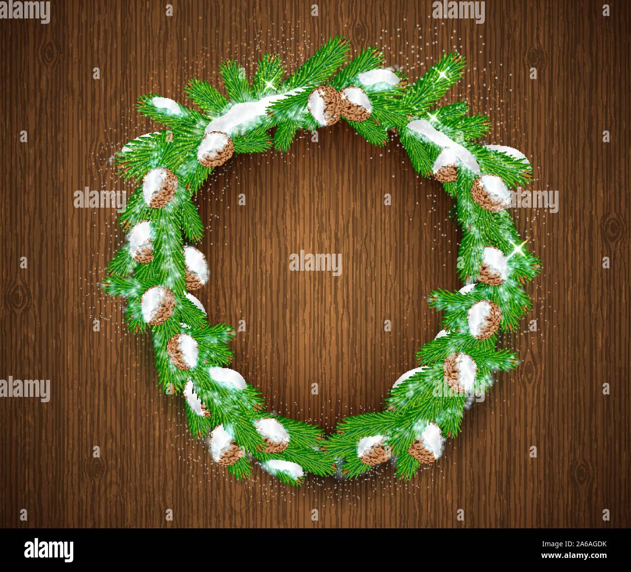 Vintage postcard on wooden table Stock Vector Images - Alamy