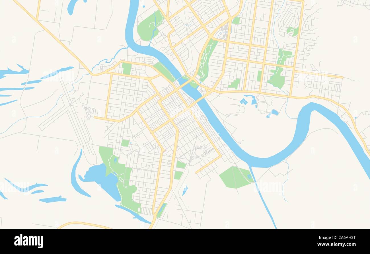 Printable street map of Rockhampton, Australia. Map template for ...