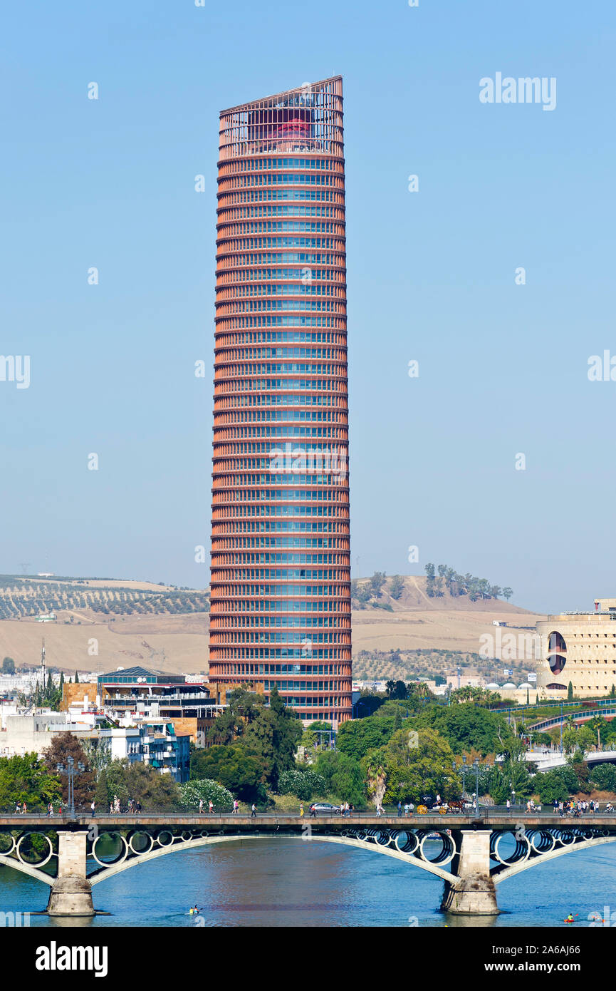 Seville Tower, Torre Sevilla, Seville, Andalucía, Spain Stock Photo - Alamy