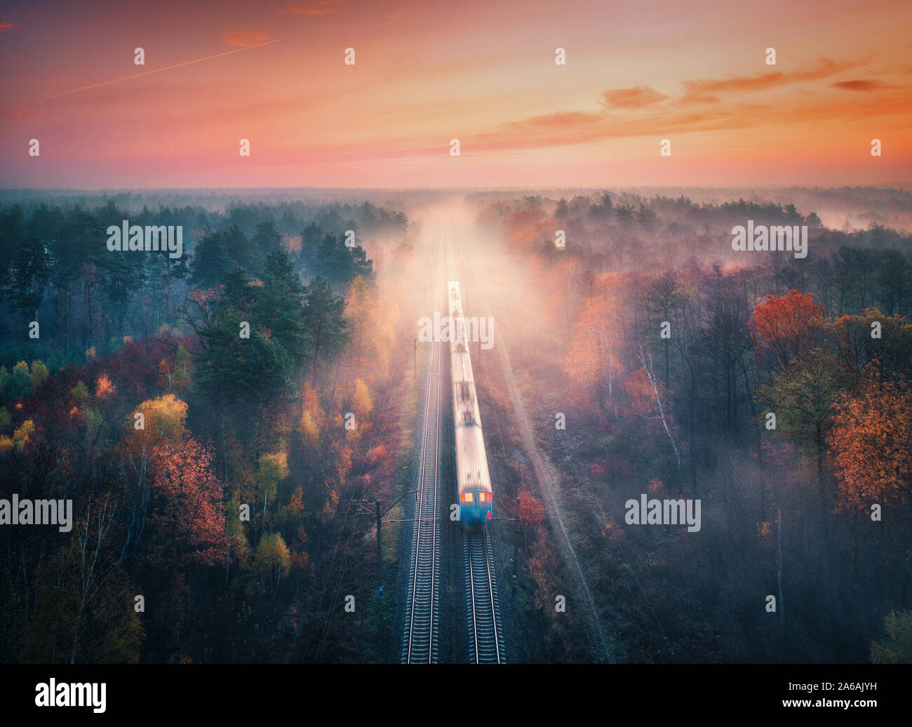 Aerial view train station hi-res stock photography and images - Alamy