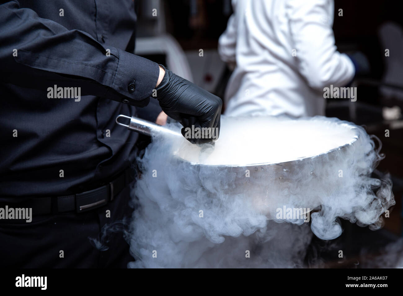Liquid nitrogen ice cream hi-res stock photography and images - Alamy