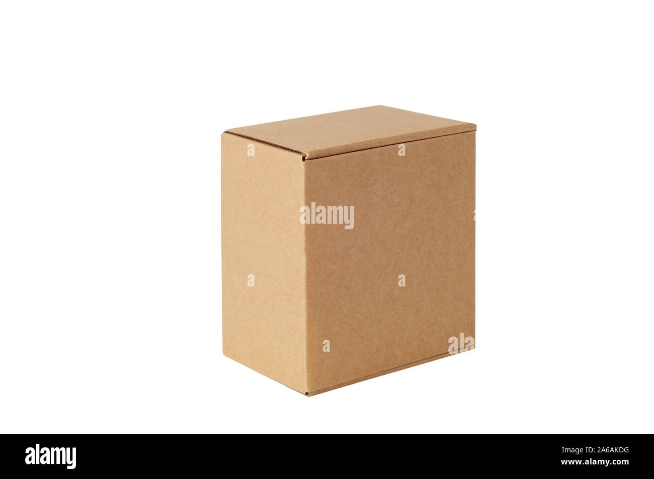 Carton box one. Isolated on white background Stock Photo - Alamy