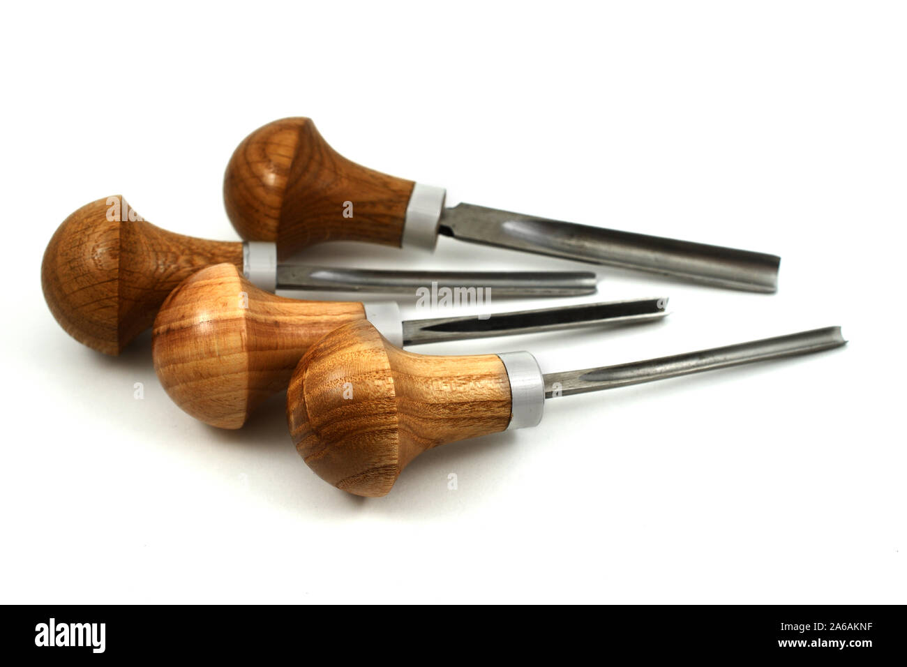 set of tools for carving on white background Stock Photo - Alamy