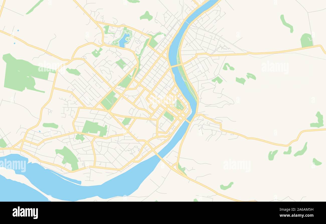 Printable street map of Whanganui, New Zealand. Map template for ...