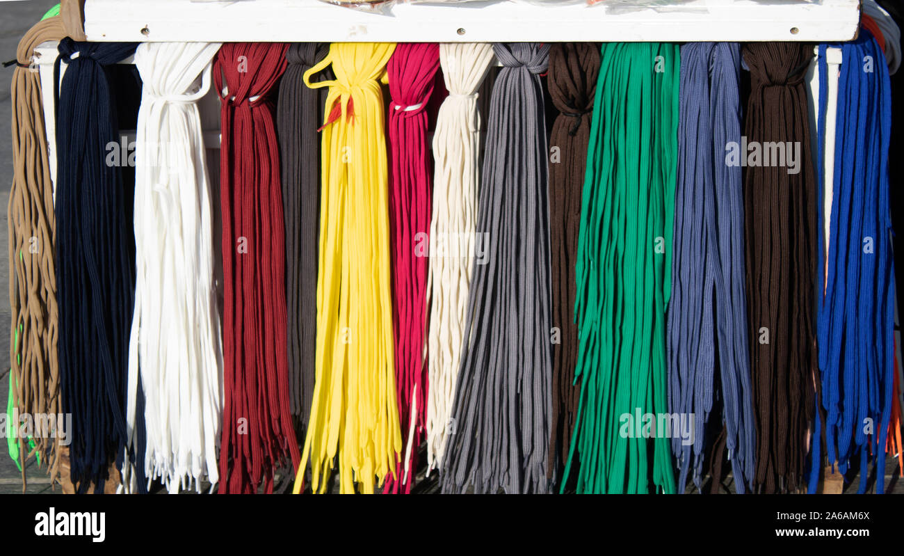 Close up rainbow laces hi-res stock photography and images - Alamy