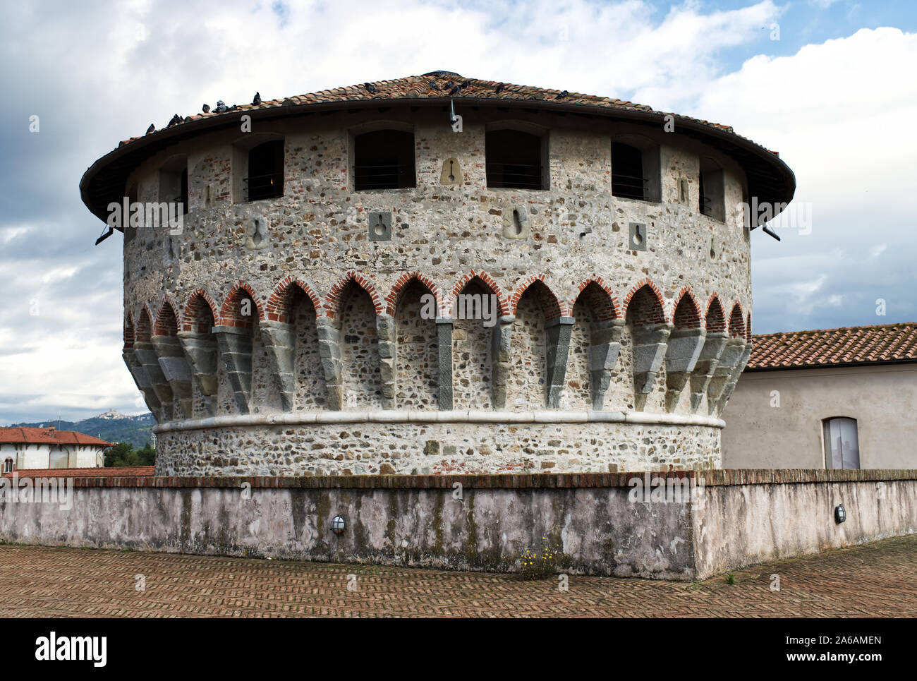Ancient Firmafede medieval fortress in Sarzana, Italy. Rebuilt by ...