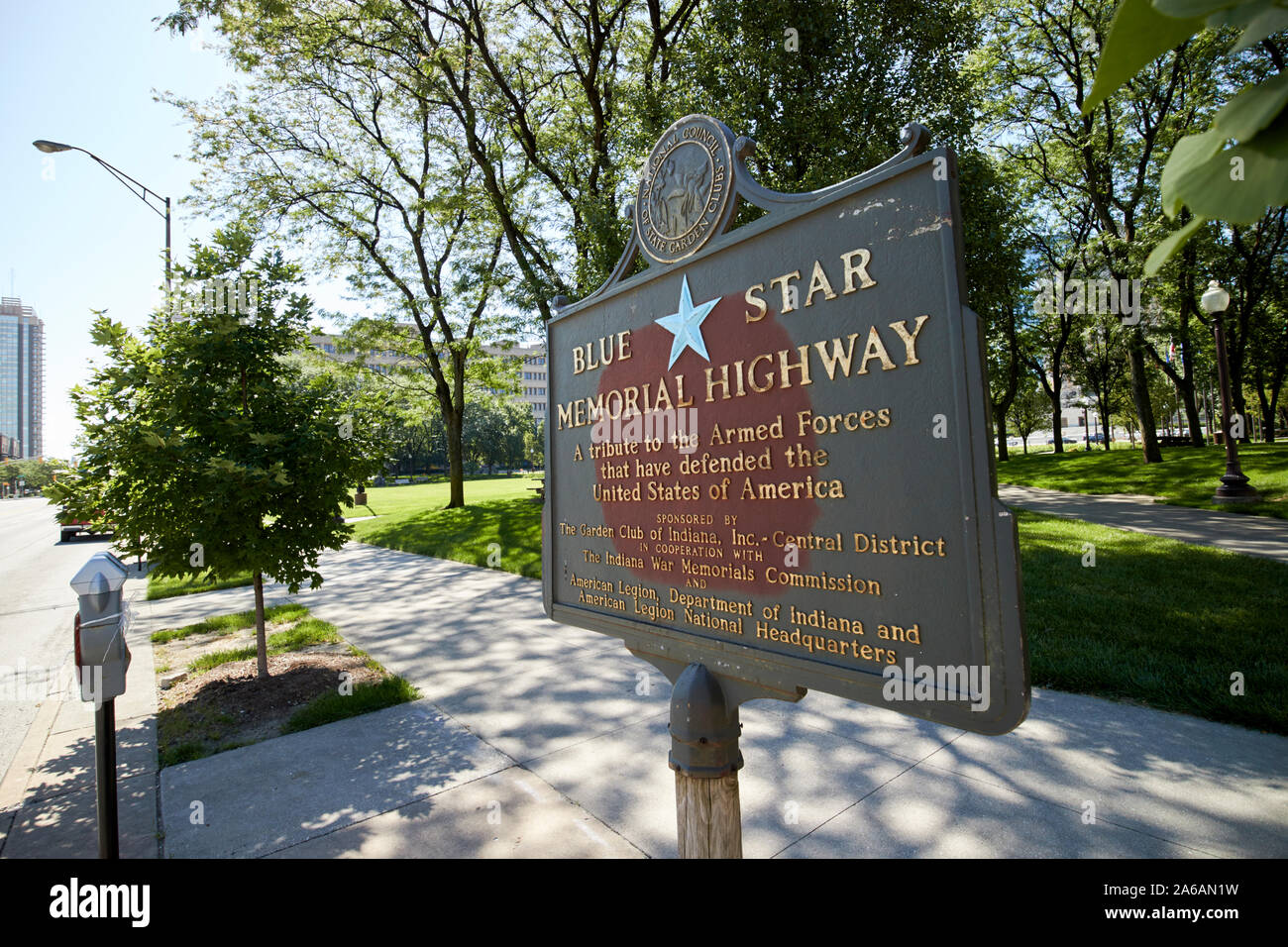 blue star memorial highway marker veterans memorial plaza indianapolis ...