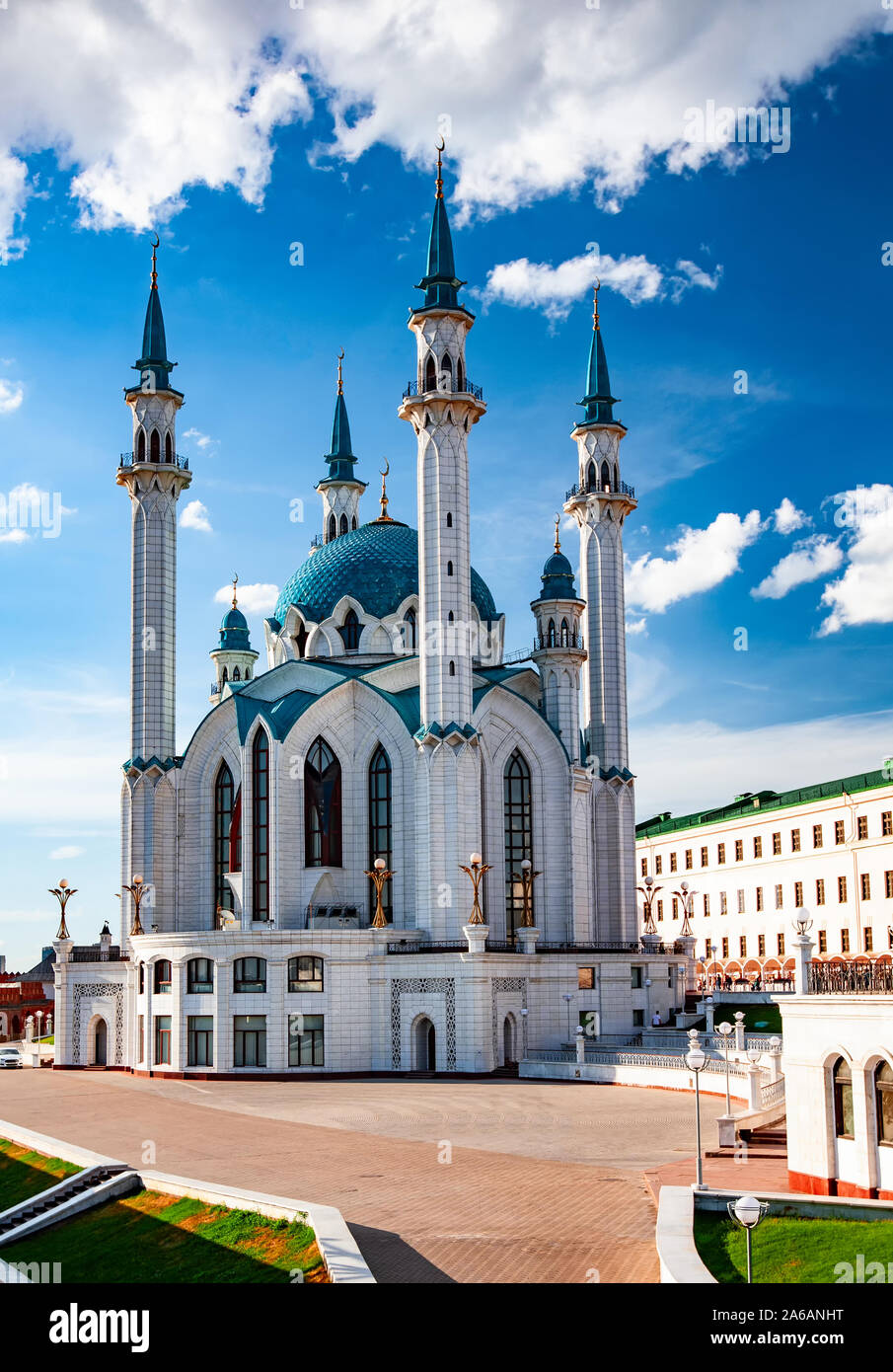 The Kol Sharif Mosque located in Kazan Kremlin, Kazan, The Republic of Tatarstan in Russia. One ...