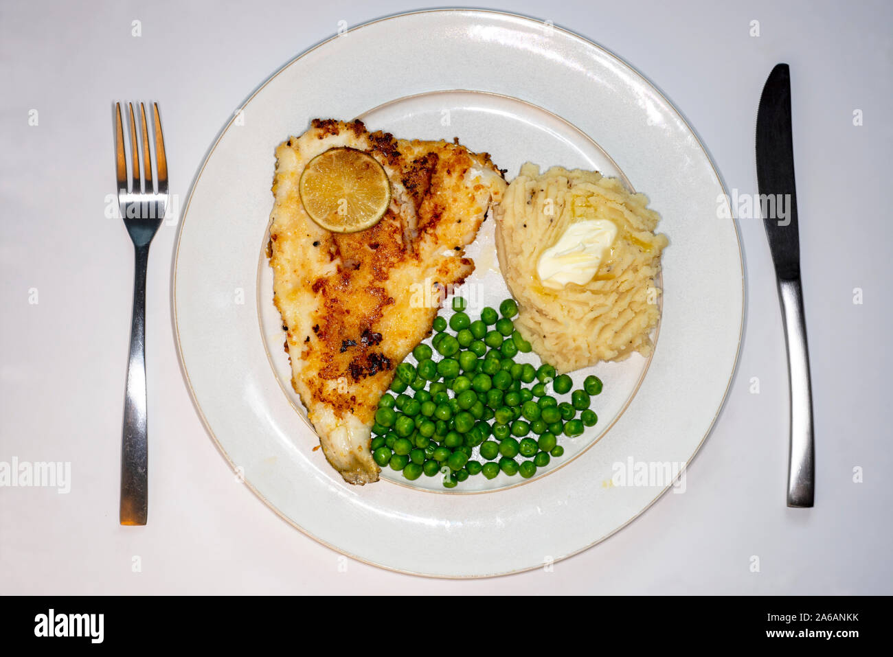 Fish Mashed Potatoes And Peas High Resolution Stock Photography and ...