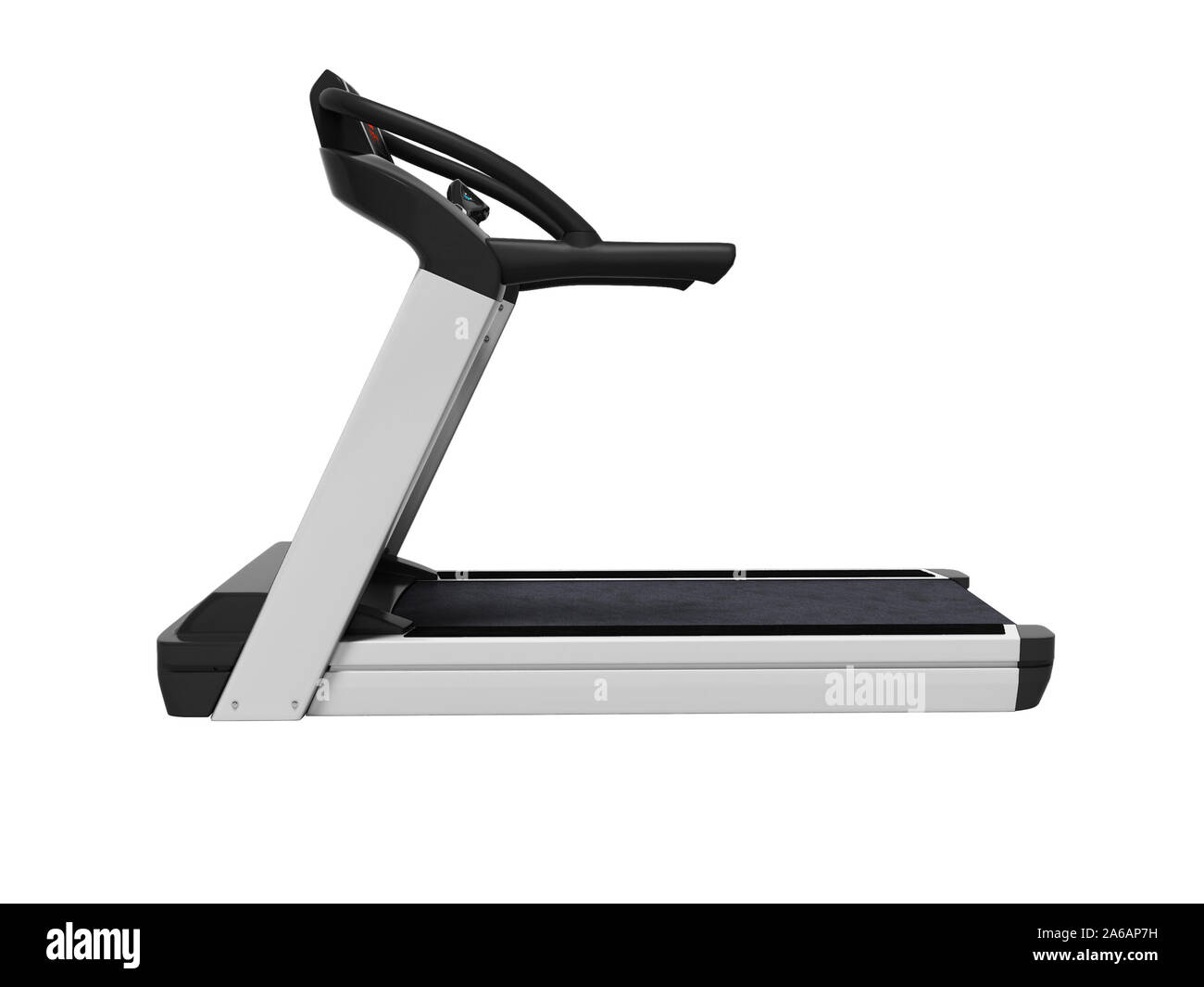 Modern sports jogging track for training in the gym left view 3d render ...