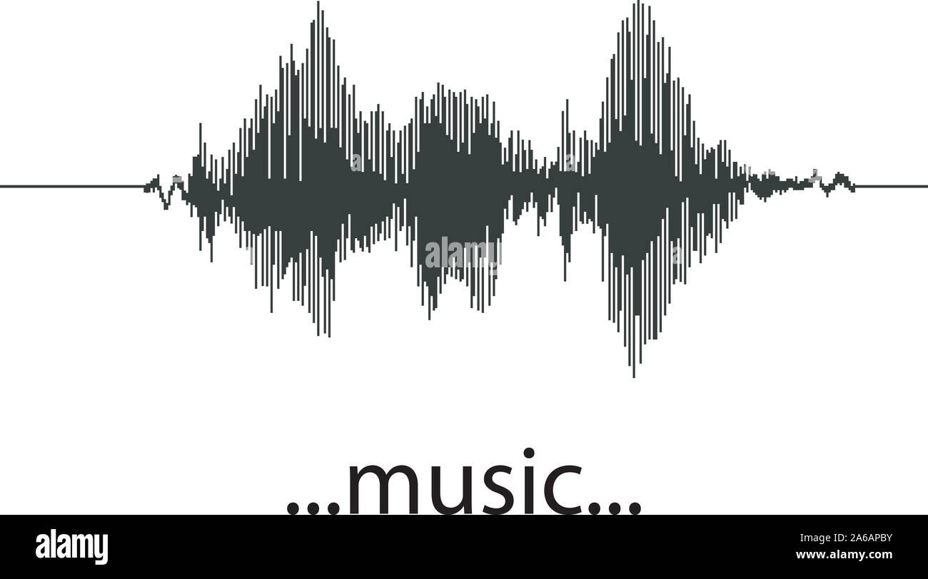 Vector Sound Waveforms. Sound waves and musical pulse icons Stock ...