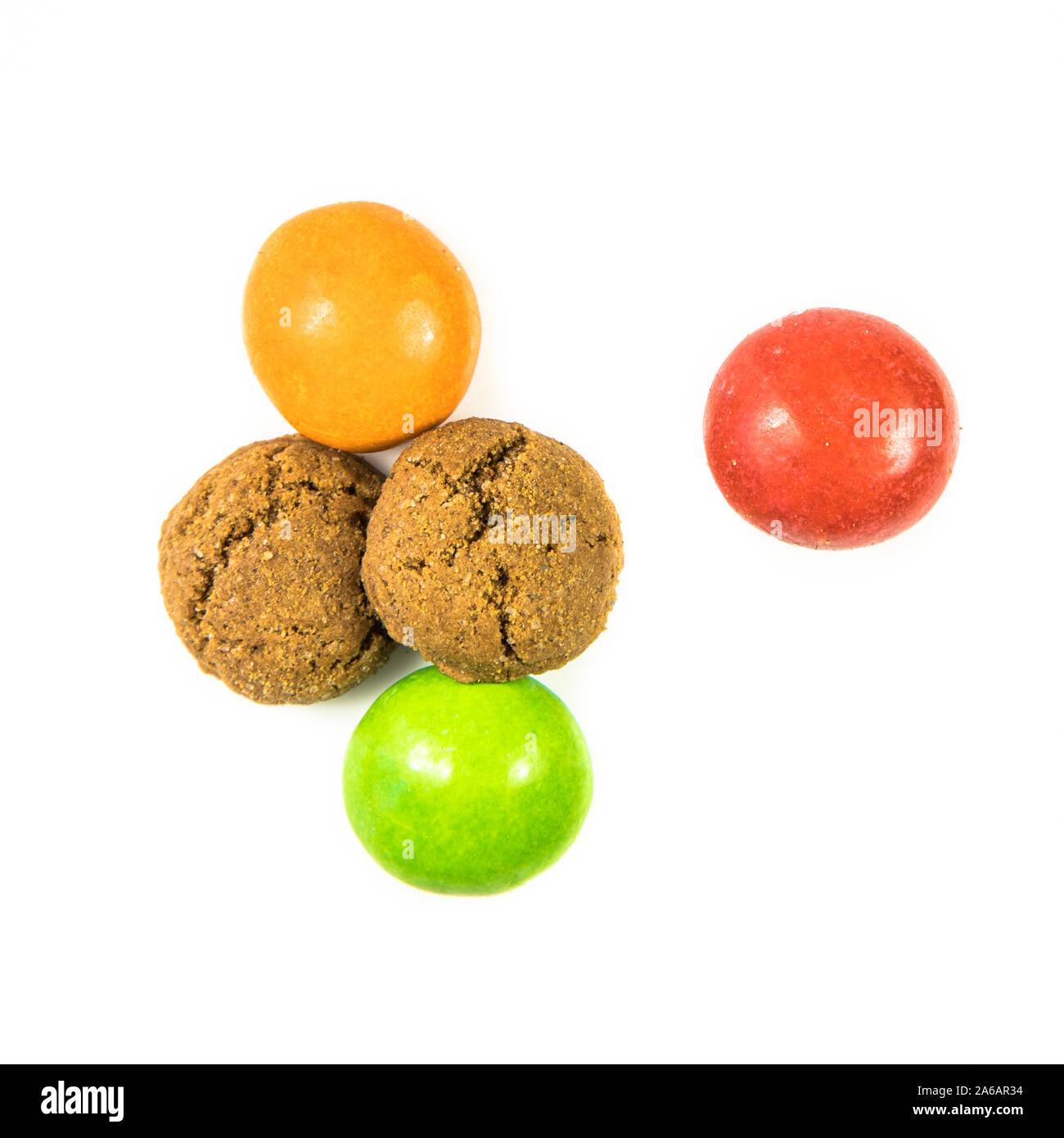 Pepernoten traditional dutch treats on white background for annual ...