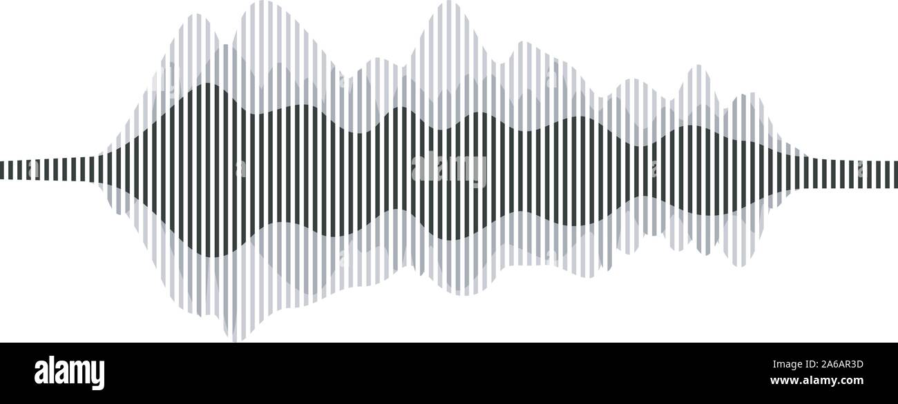 Vector Sound Waveforms. Sound waves and musical pulse icons Stock ...