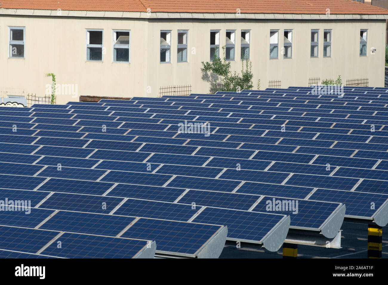 solar panel array pisa italy Stock Photo - Alamy