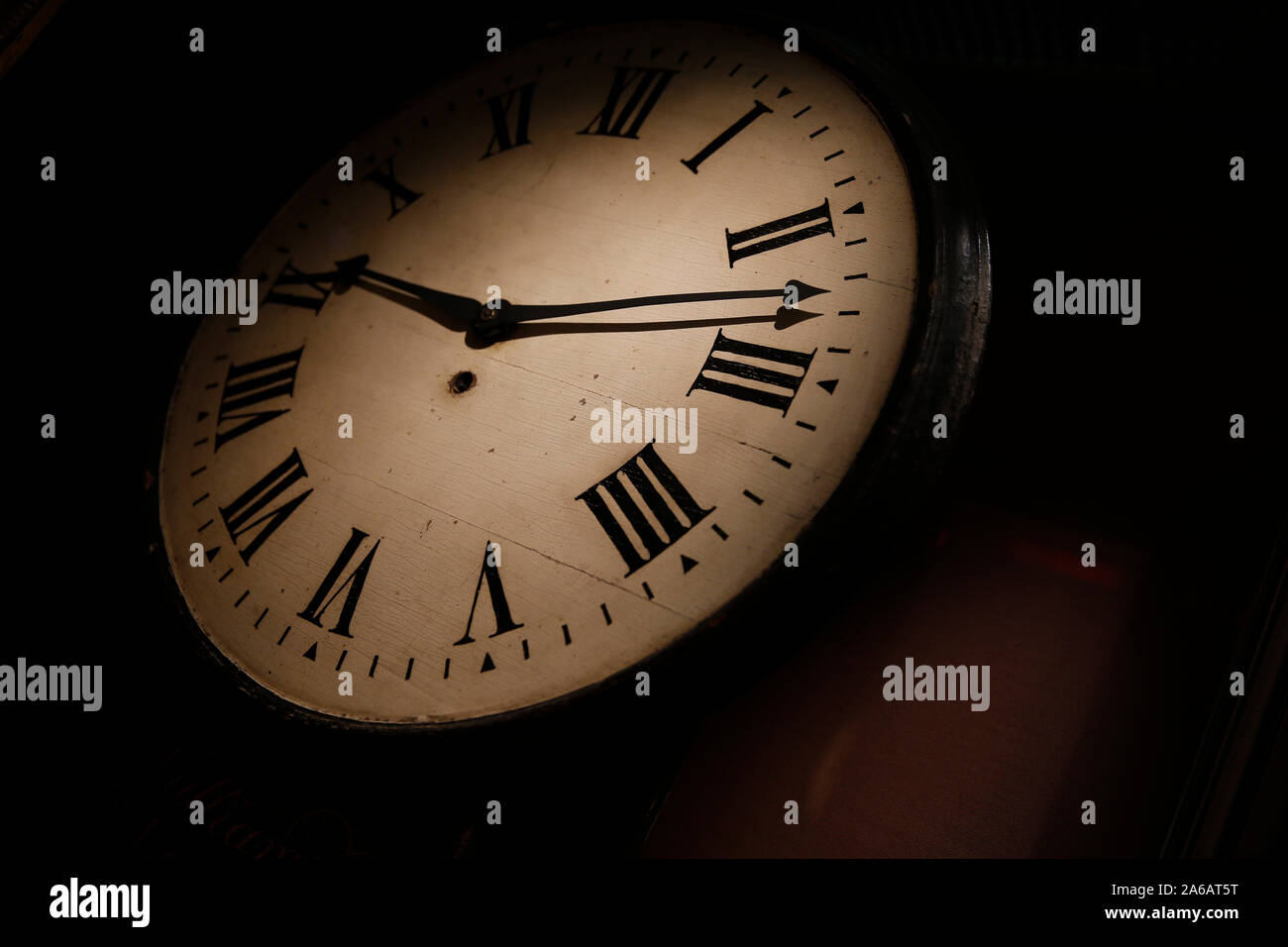 A clock face on display at the Clockmakers' Museum, part of the Science ...
