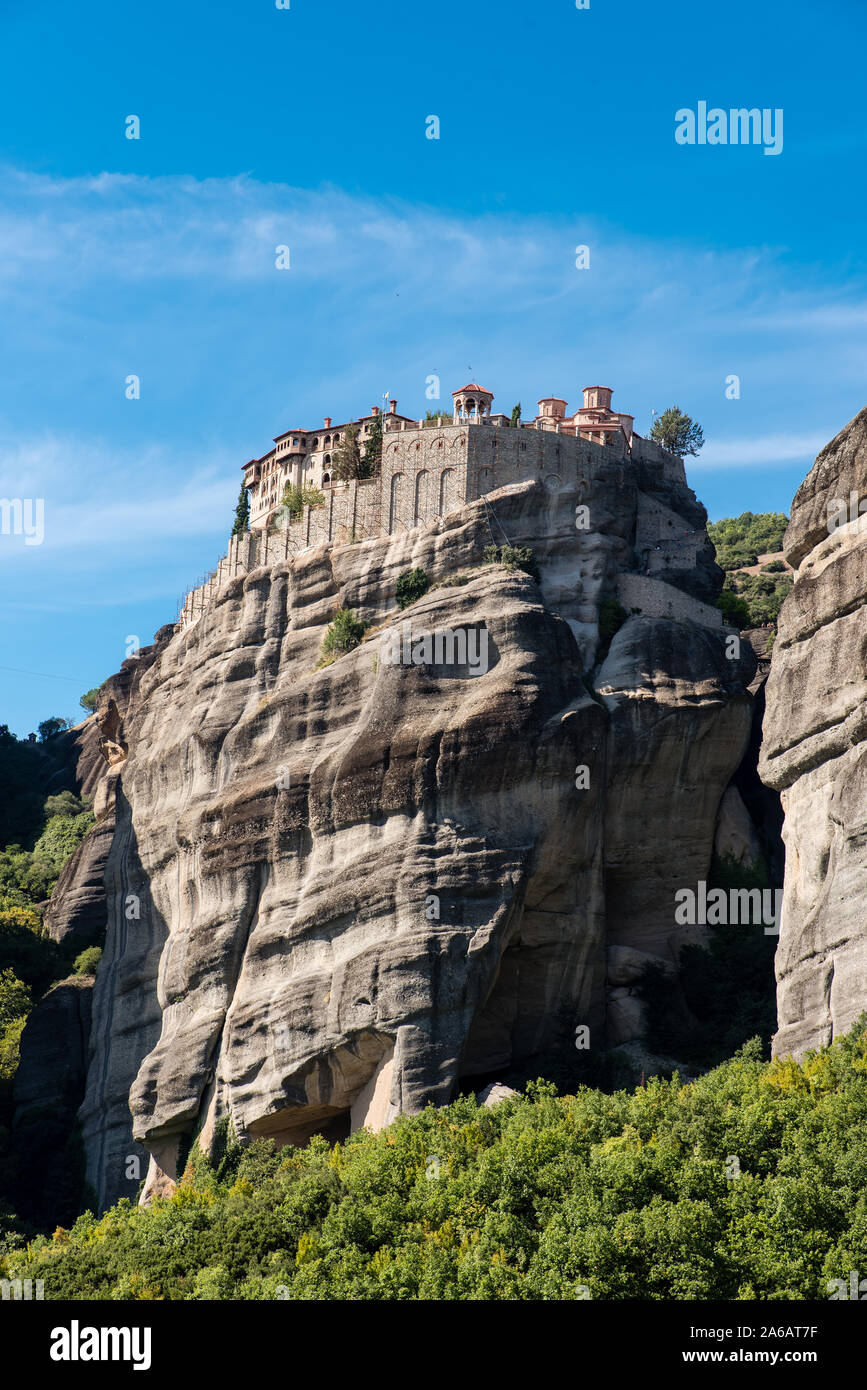 abbey, architecture, beautiful, blue, church, cliff, clouds, day ...