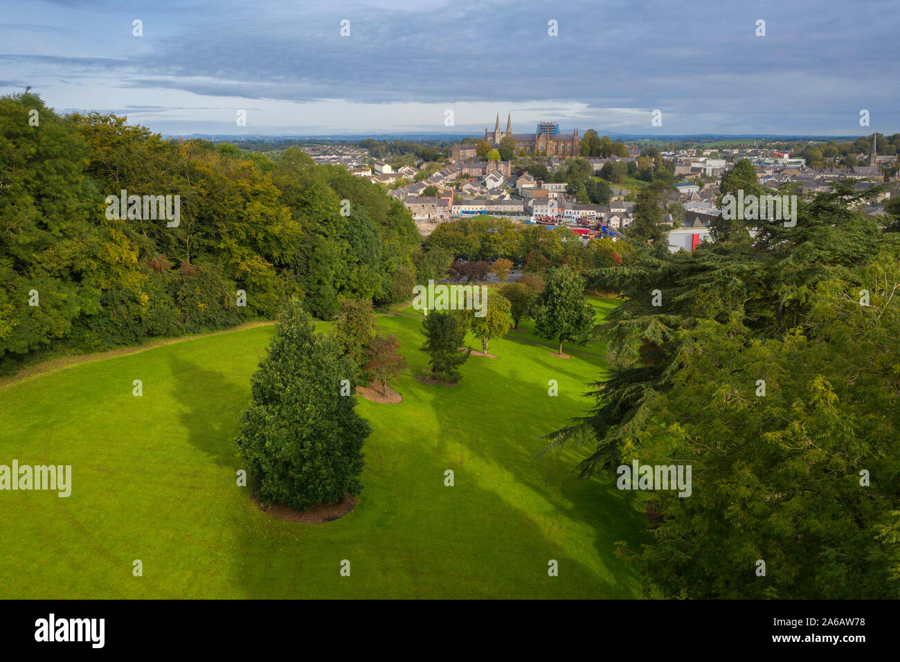 Aerial views of Armagh City Stock Photo - Alamy