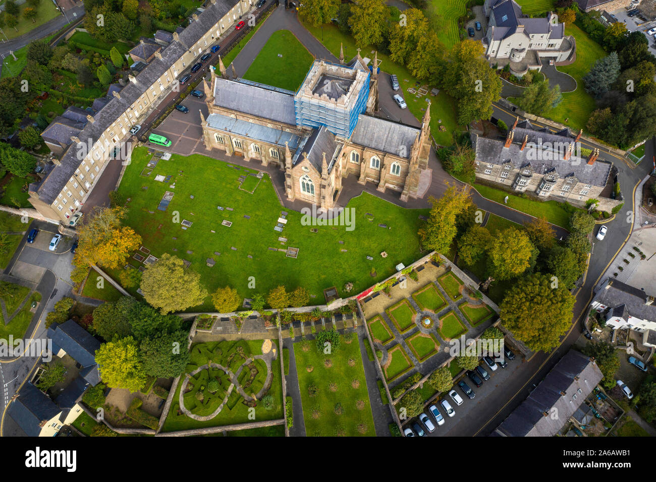 Aerial views of Armagh City, County Armagh, Northern Ireland Stock ...