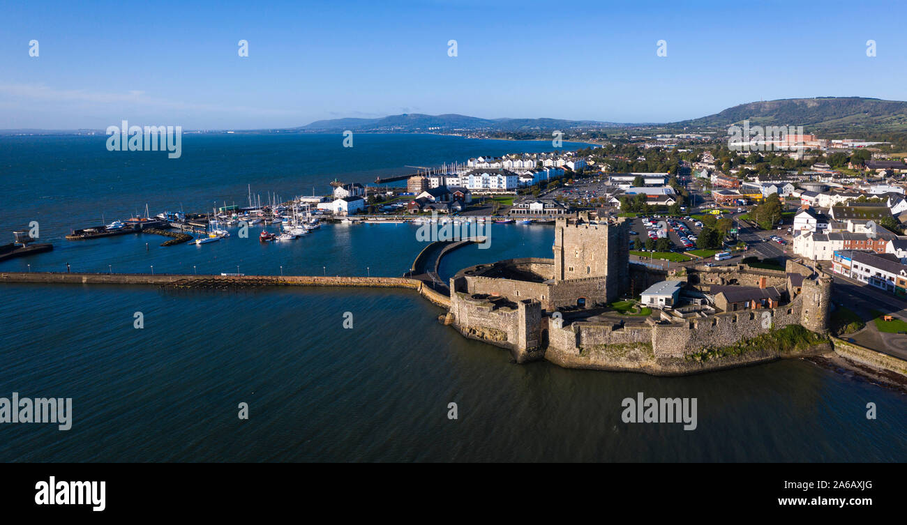 Carrickfergus castle aerial hi-res stock photography and images - Alamy