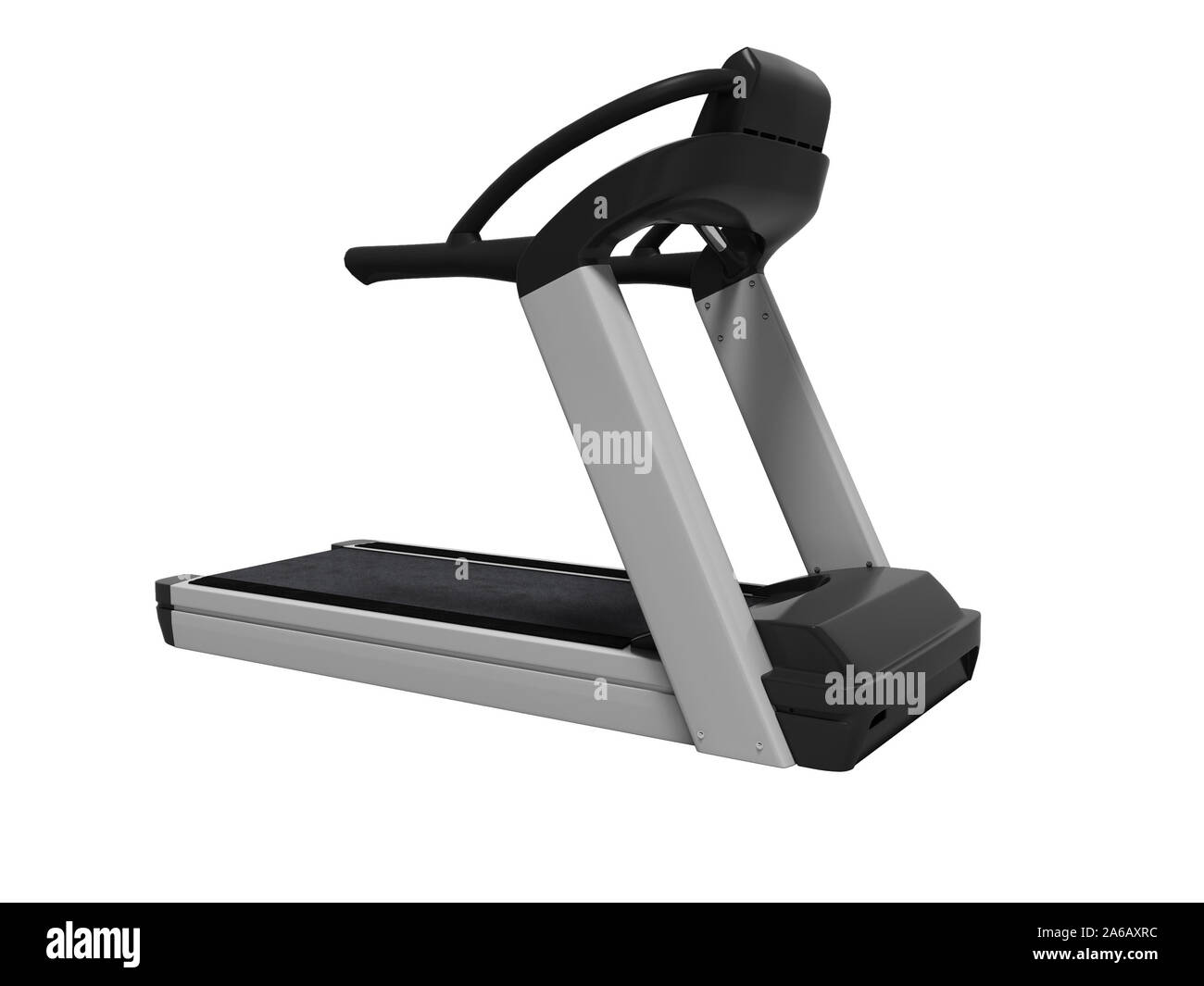 Modern sports treadmill for training in the gym 3d render on white ...