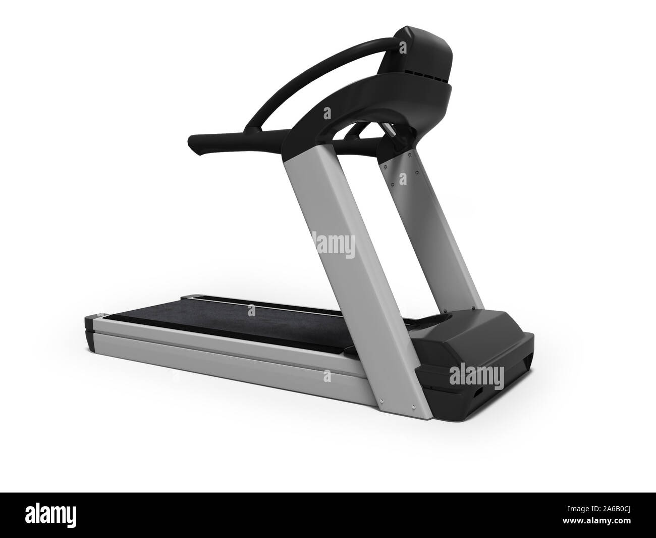 Modern sports treadmill for training in the gym 3d render on white ...