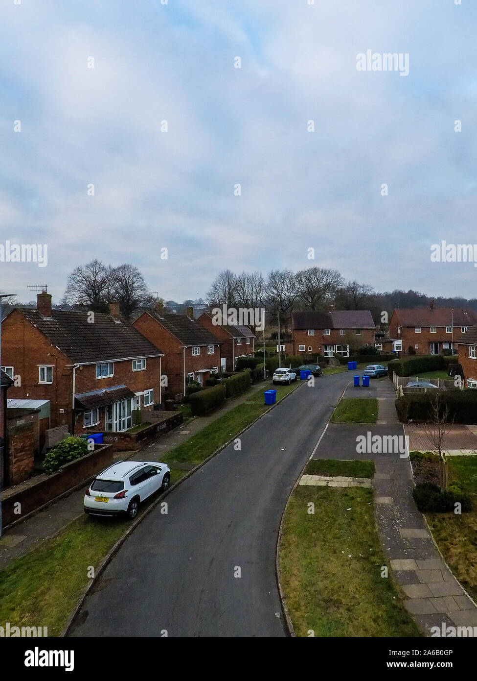 Aerial view of the poverty stricken area of Tunstall and Chell Heath in ...