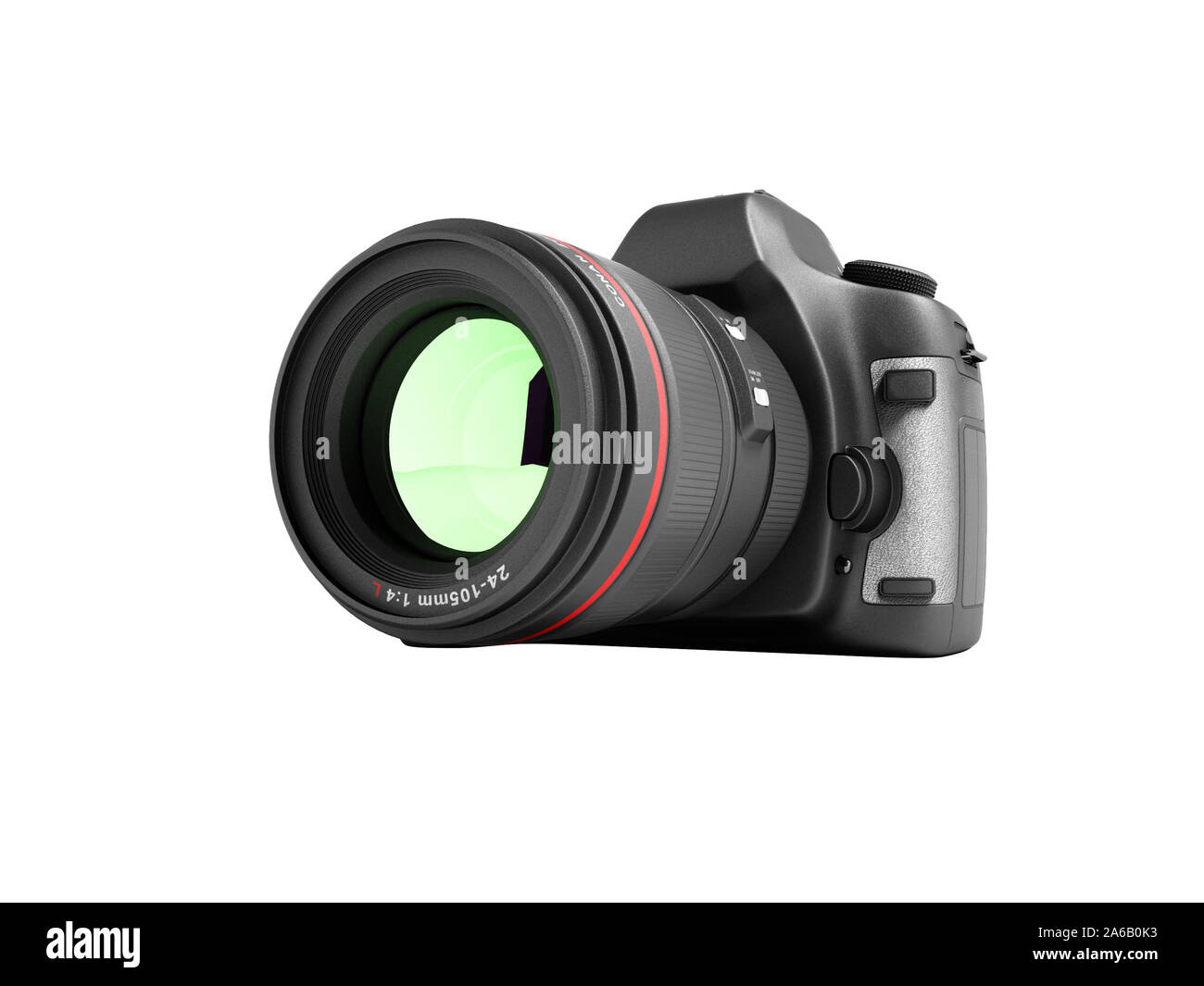 New professional zoom camera 3d render on white background no shadow ...