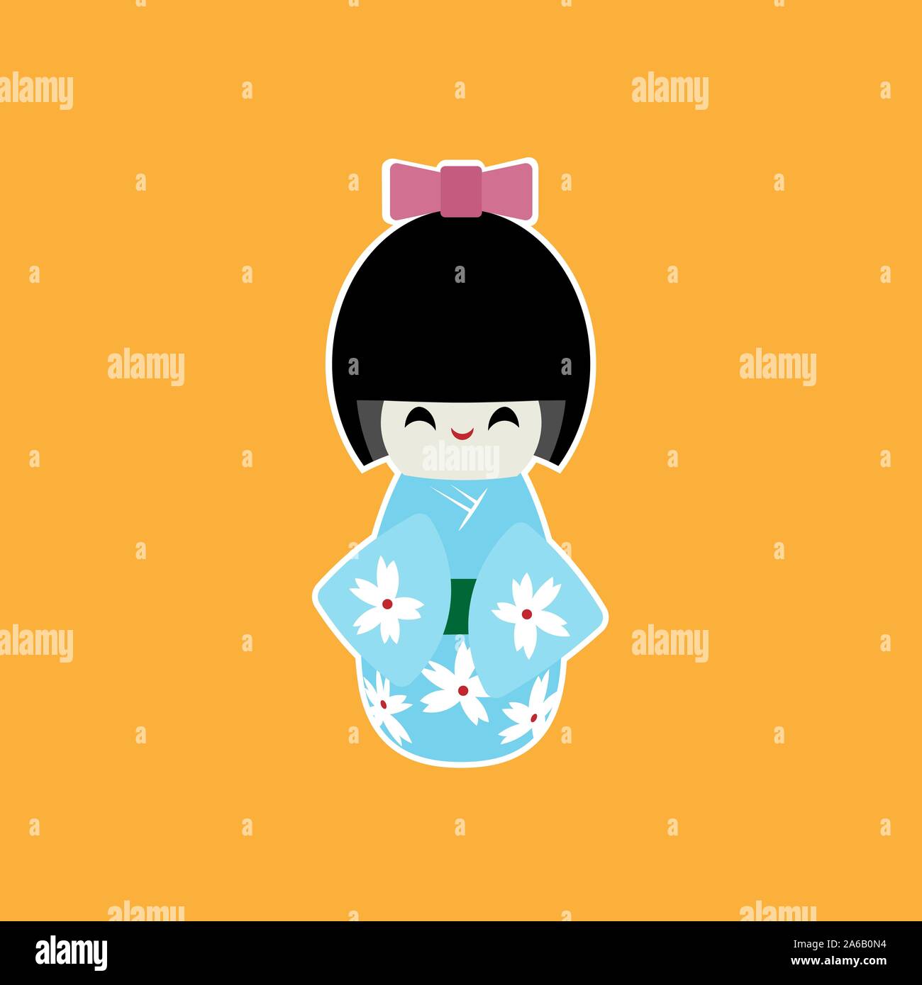 Asian doll Stock Vector Images - Alamy