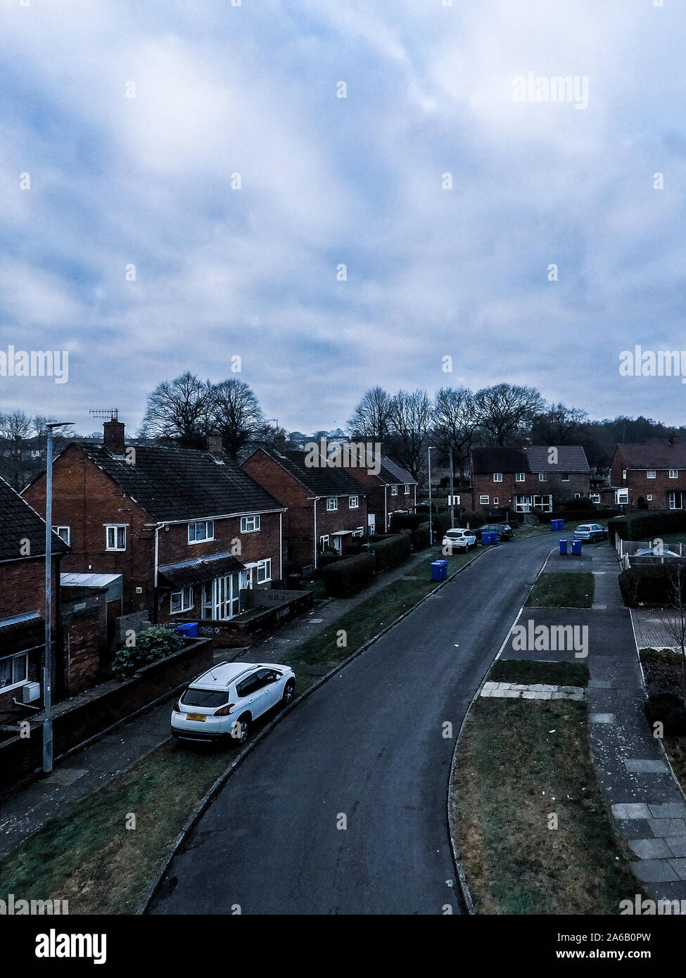Aerial view of the poverty stricken area of Tunstall and Chell Heath in ...